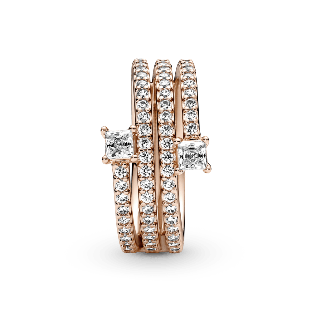 Anillo Con Recubrimiento En Oro Rosa De 14k Triple Espiral|Pandora MX ...