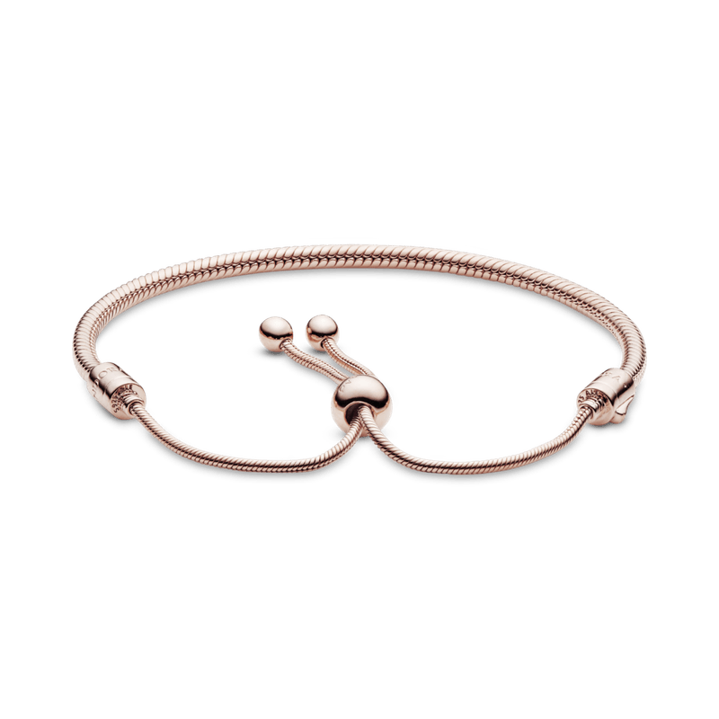 Brazalete Deslizante Diseño Cadena de Serpiente en Oro Rosa 14k|Pandora ...