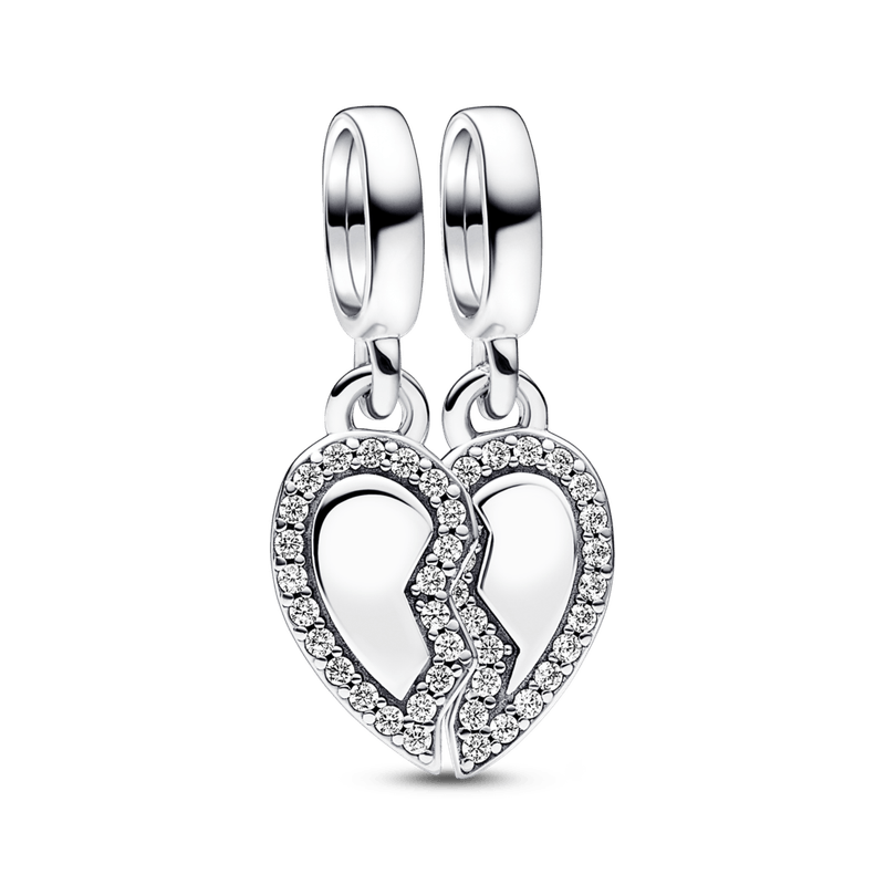 Charm Colgante Divisible Corazón Amistad Pandora Plata Esterlina ...