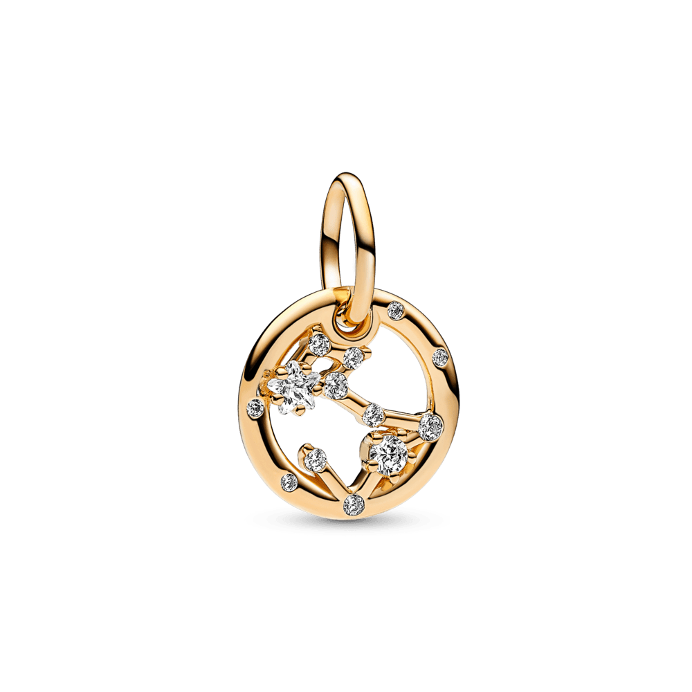 Charm Colgante Zodiaco Piscis Recubrimiento en Oro de 14k|Pandora MX ...