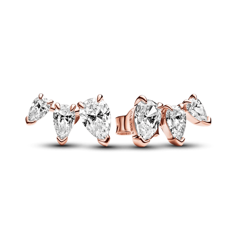 Aretes de Botón Pera Brillante|Pandora MX - Pandora Mexico