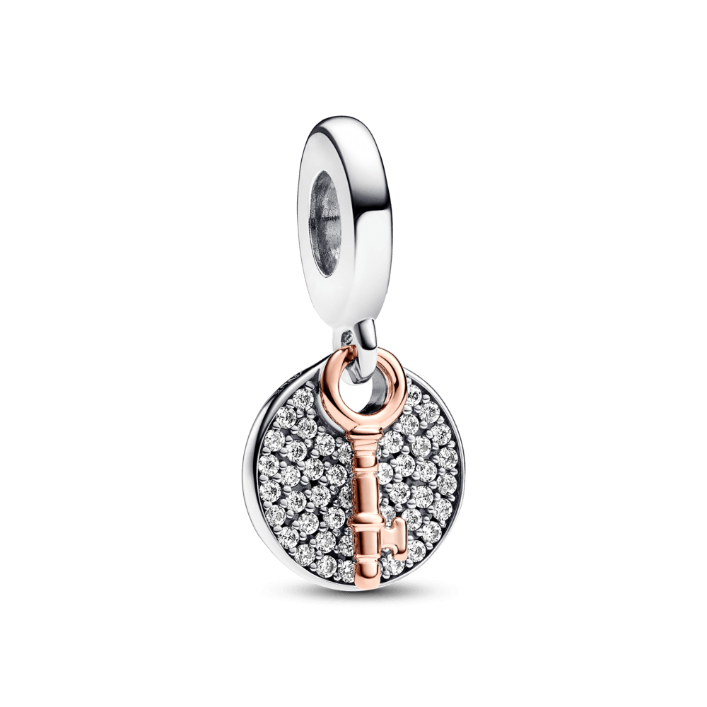 Charm Colgante Doble Llave a la Felicidad en Dos Tonos|Pandora ...