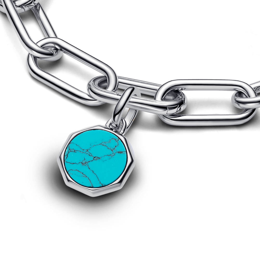 Charm Mini Medallón Grabable Pandora ME Turquesa - Pandora Mexico