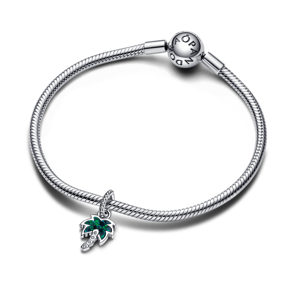 Charm Colgante Palmera Verde Opalescente - Pandora Mexico