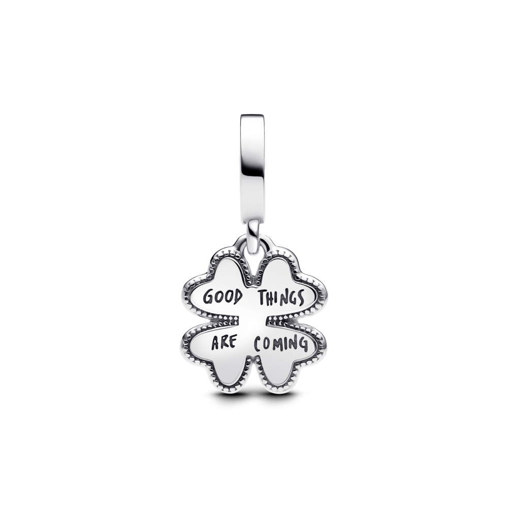 Charm Colgante con Diamante Creado en Laboratorio Trébol de Cuatro ...