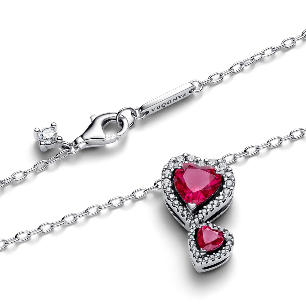 Collar Halo Rojo Corazones |Pandora MX - Pandora Mexico